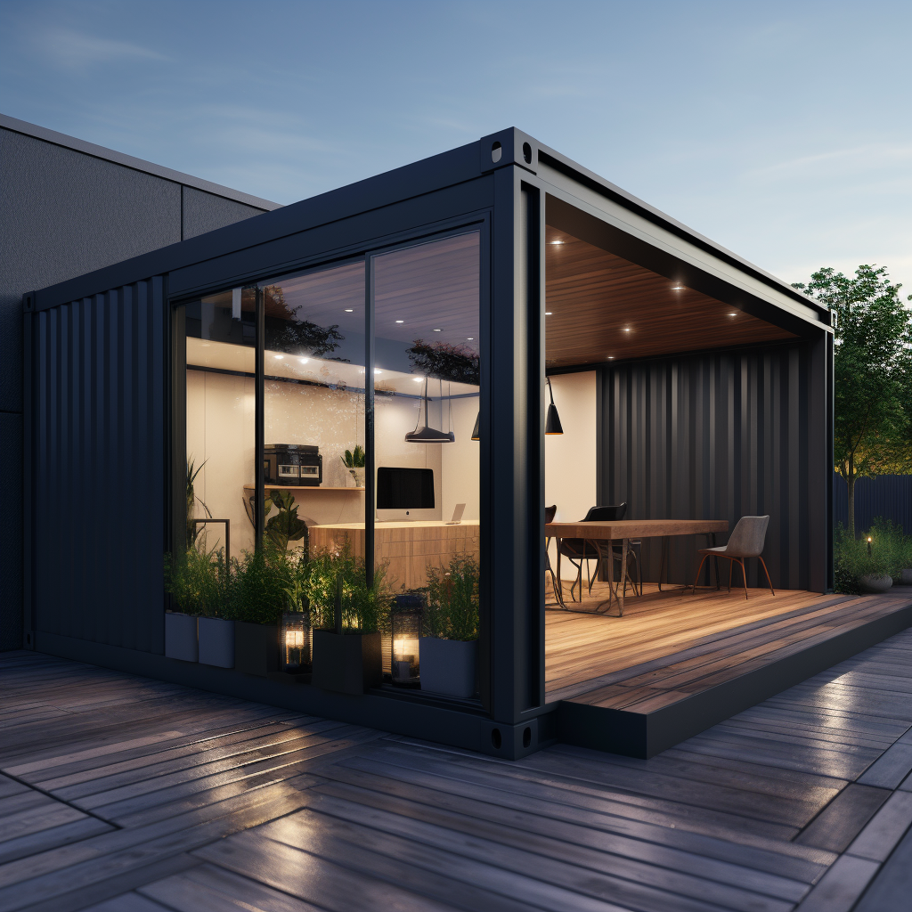 Bureau container modulable - Solutions flexibles pour entreprises