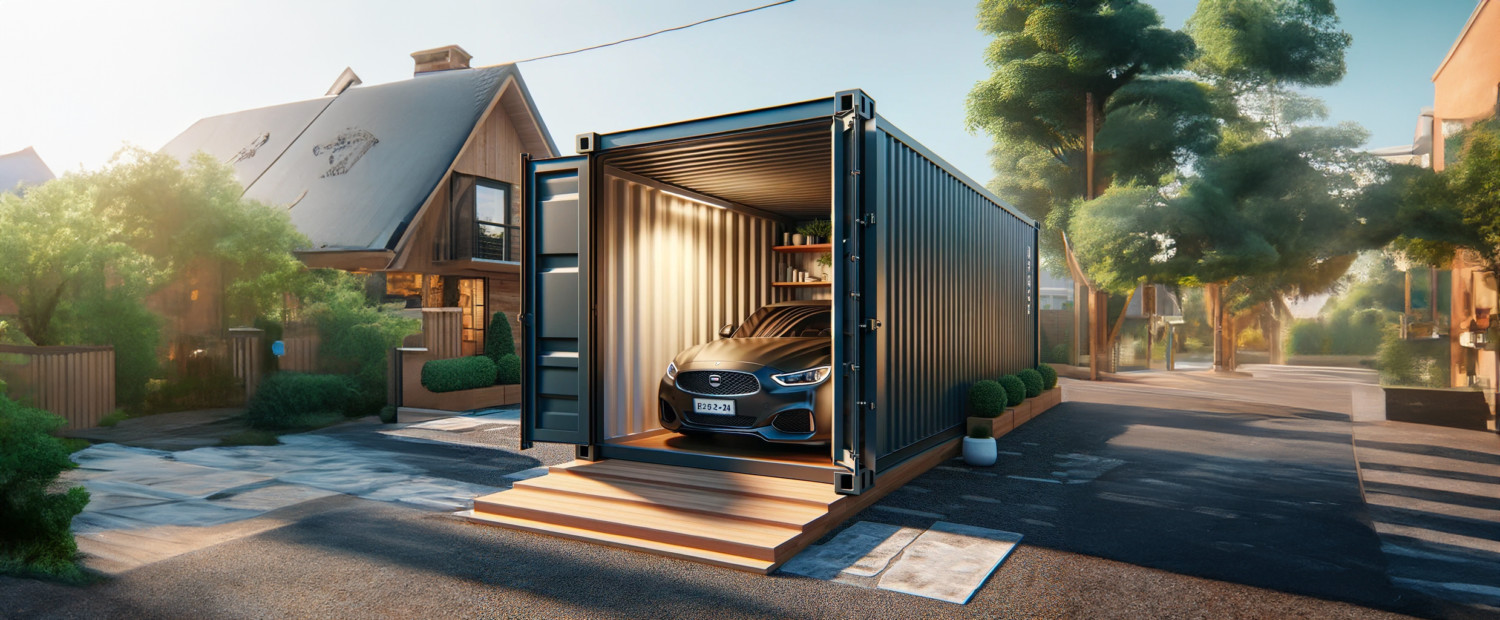 Livraison et installation de garage container polyvalent