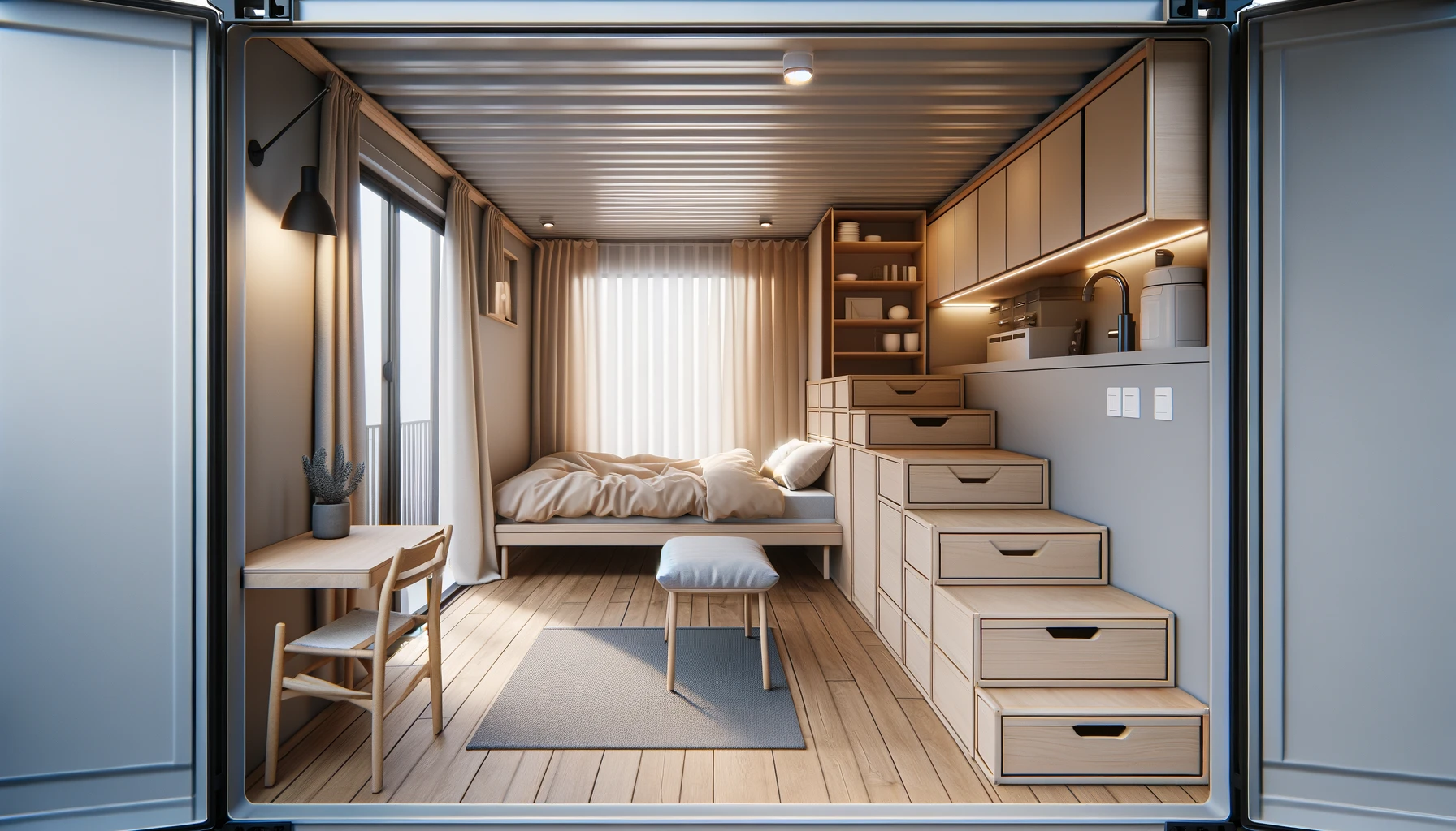 Comment maximiser l'espace intérieur d'une maison container - Casa ...